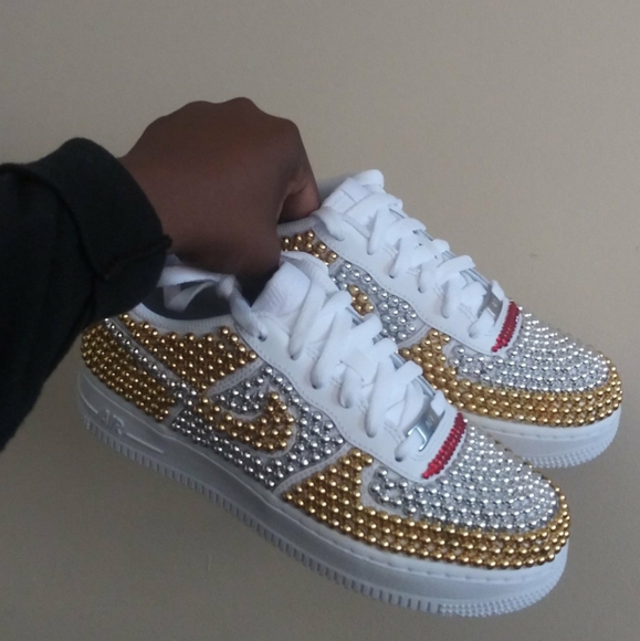 Nike | Shoes | Custom Pearl Bling Af | Poshmark